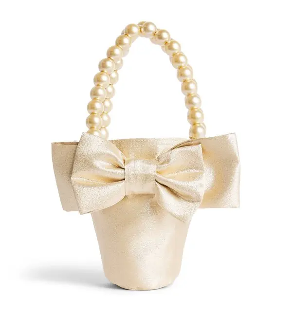 MAMA LUMA Bow-detail Bucket Bag - Gold