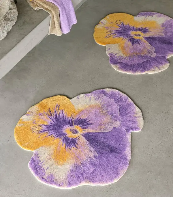 ABYSS & HABIDECOR Egyptian Cotton Pansy Bath Rug