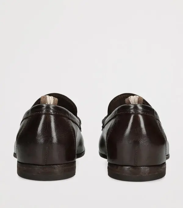 Officine Creative Leather Badge Loafers