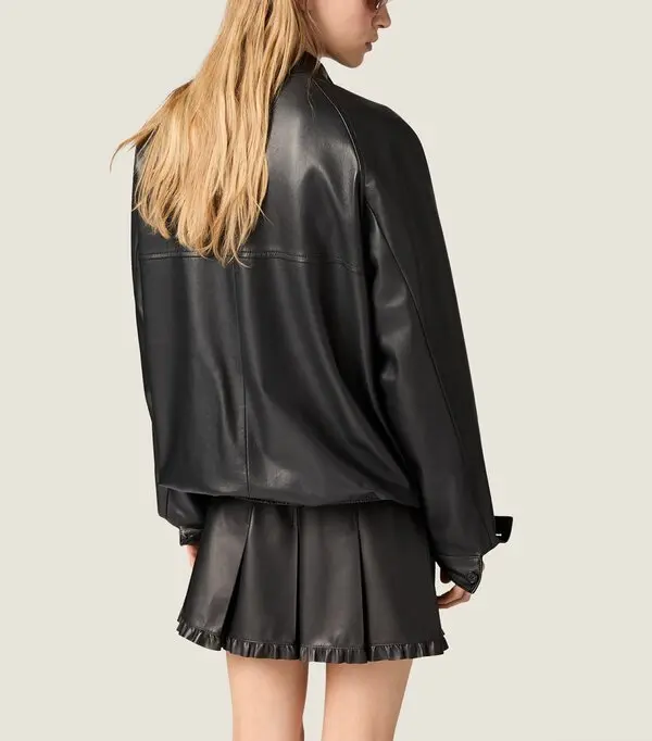 Miu Miu Nappa Leather Blouson Jacket