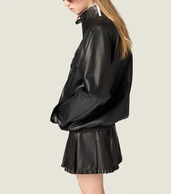 Miu Miu Nappa Leather Blouson Jacket