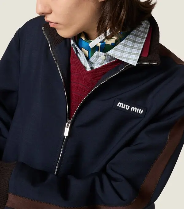 Miu Miu Mohair-virgin Wool Blouson Jacket
