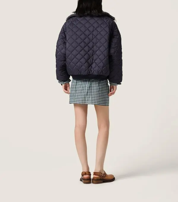 Miu Miu Down Technical Ponge Quilted Jacket
