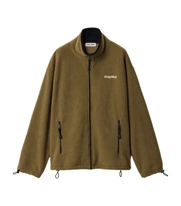 Miu Miu Fleece Zip-up Jacket