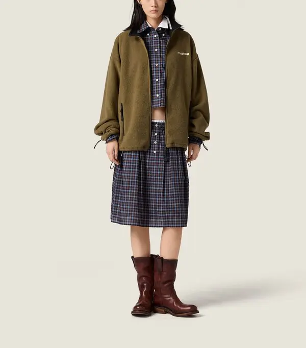 Miu Miu Fleece Zip-up Jacket