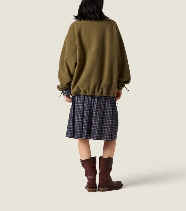 Miu Miu Fleece Zip-up Jacket