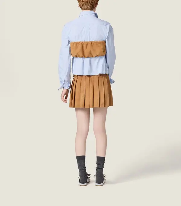 Miu Miu Waxed Suede Bandeau Top