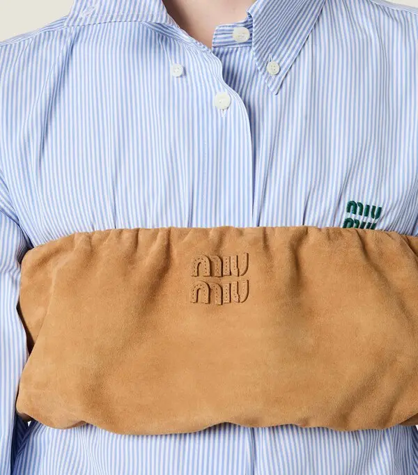Miu Miu Waxed Suede Bandeau Top