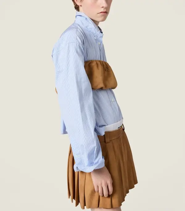 Miu Miu Waxed Suede Bandeau Top