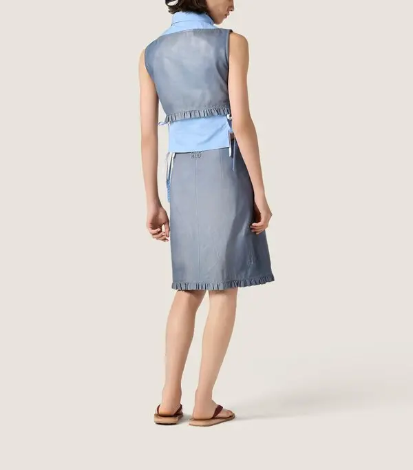 Miu Miu Nappa Leather Cropped Top