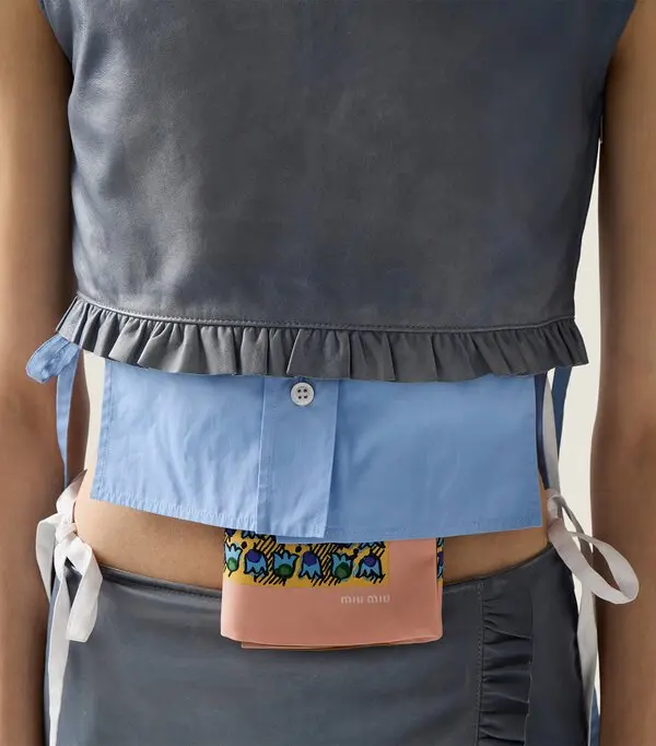 Miu Miu Nappa Leather Cropped Top