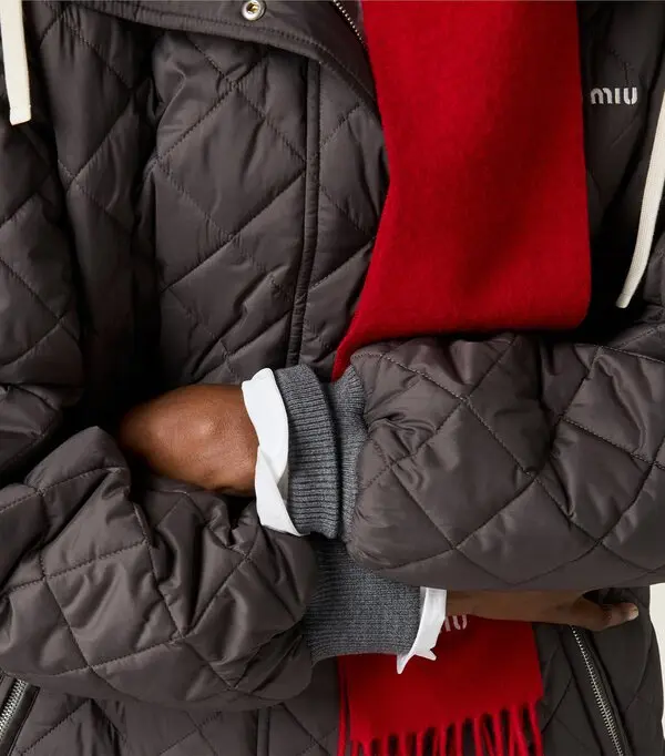 Miu Miu Technical Ponge Down Quilted Coat
