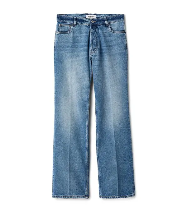 Miu Miu Mid-wash Denim Jeans