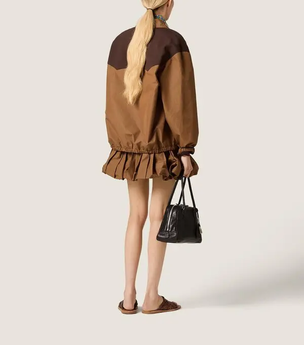 Miu Miu Cotton Gingham Print Blouson Jacket