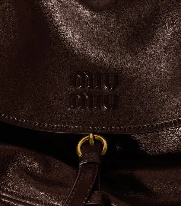 Miu Miu Leather Rendez-vous Shoulder Bag - Brown