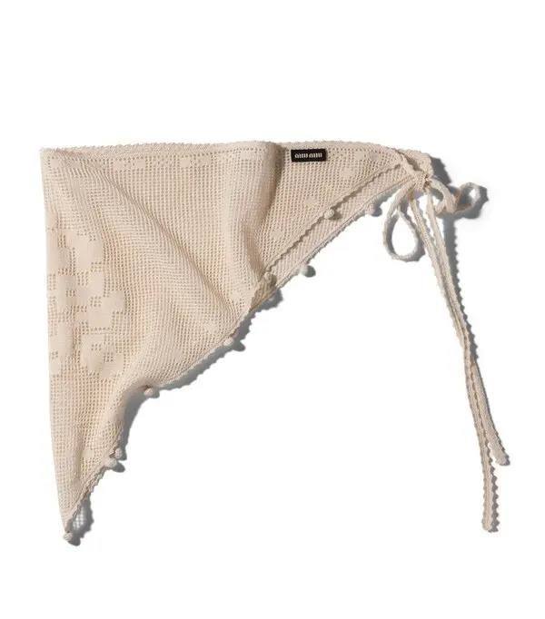 Miu Miu Cotton Crochet Pareo Scarf