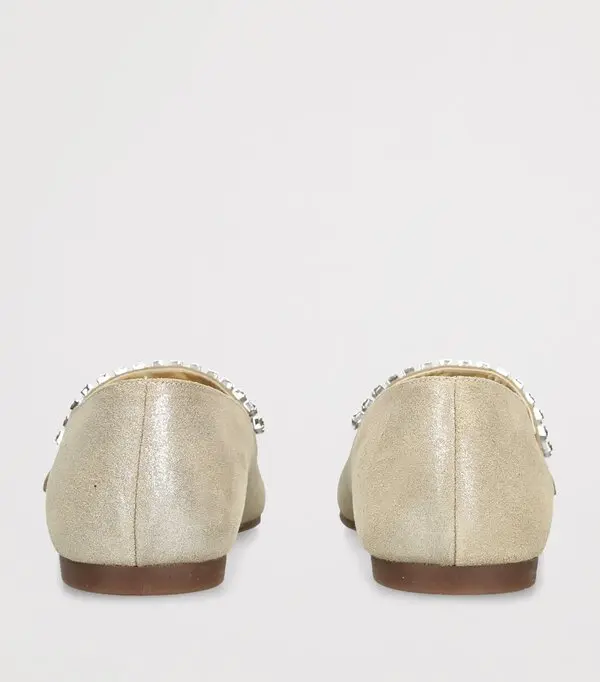 BABYWALKER Leather Crystal-strap Ballet Flats
