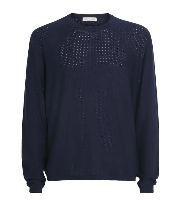 Johnstons Of Elgin Superfine Merino Wool Crew Neck Sweater