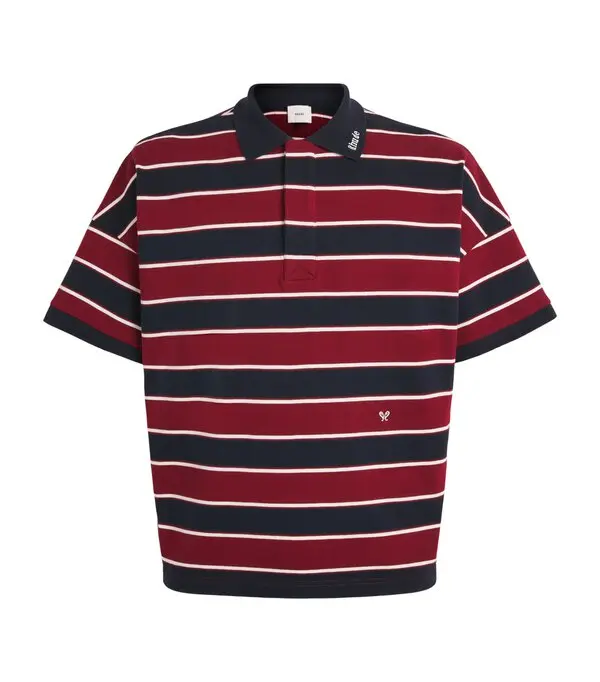 Rhude Stripe Fontaine Polo Shirt - Red