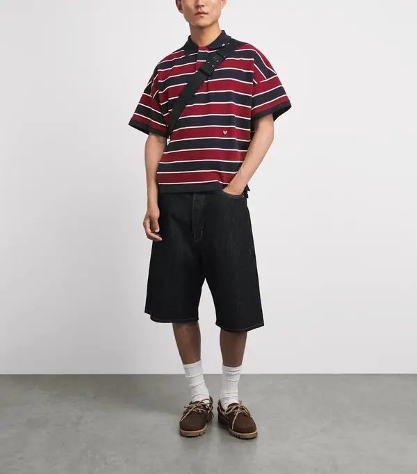 Rhude Stripe Fontaine Polo Shirt - Red