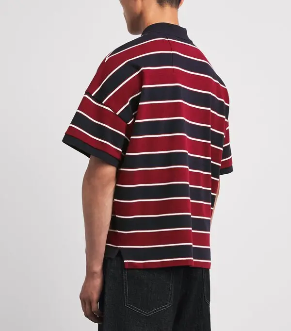 Rhude Stripe Fontaine Polo Shirt - Red