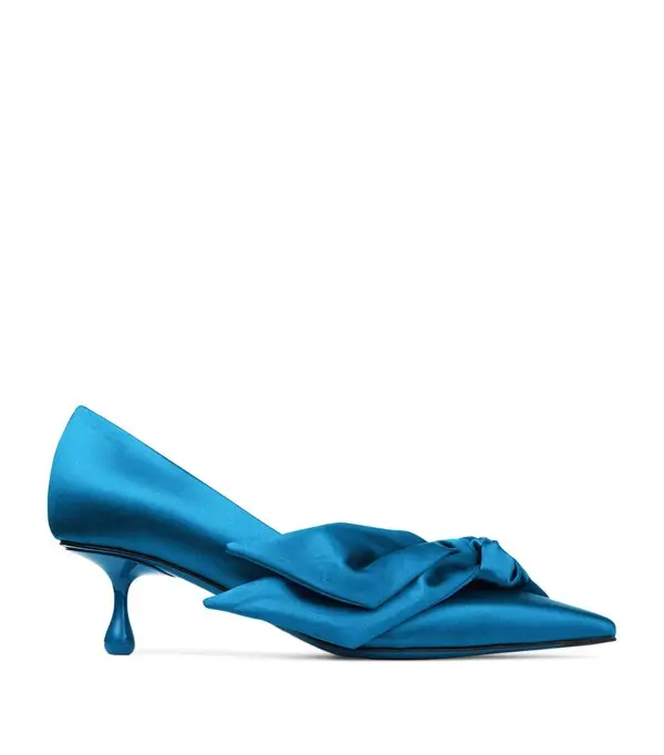 JIMMY CHOO Issy 50 Satin Pumps - Blue