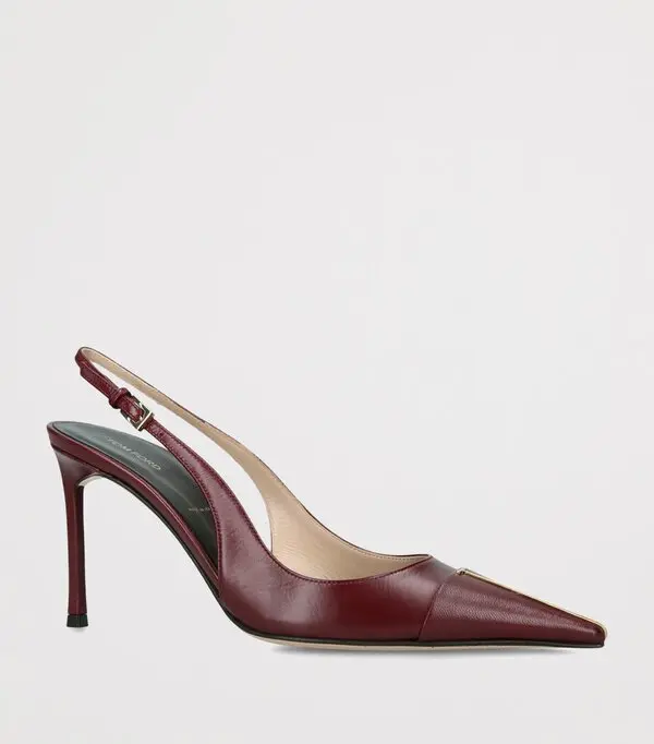 TOM FORD Leather T Slingback Pumps 85