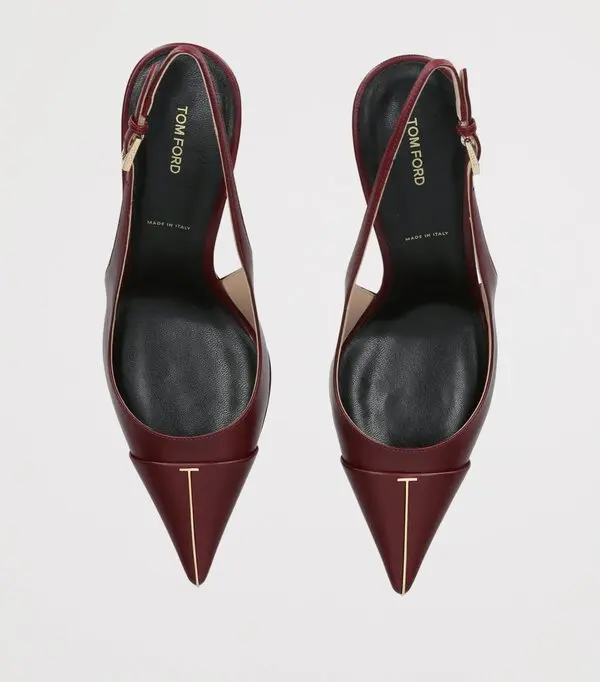 TOM FORD Leather T Slingback Pumps 85