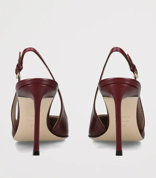 TOM FORD Leather T Slingback Pumps 85