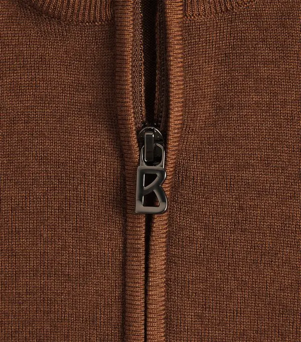Bogner Virgin Wool Quarter-zip Sweater - Brown