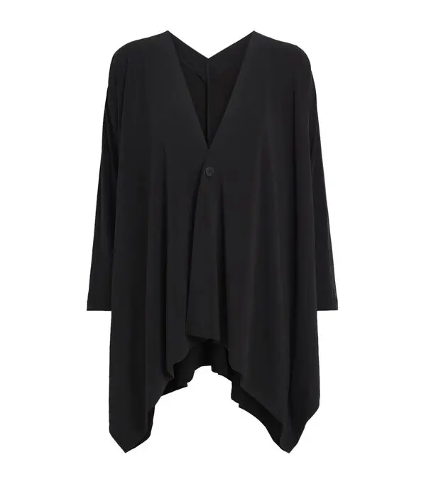 Issey Miyake Drape Jersey Cardigan - Black