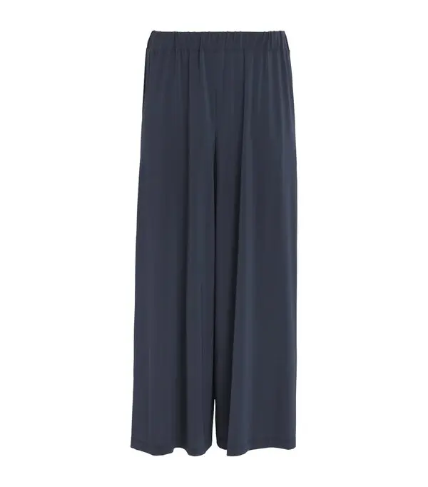Issey Miyake Drape Jersey Cropped Trousers - Blue