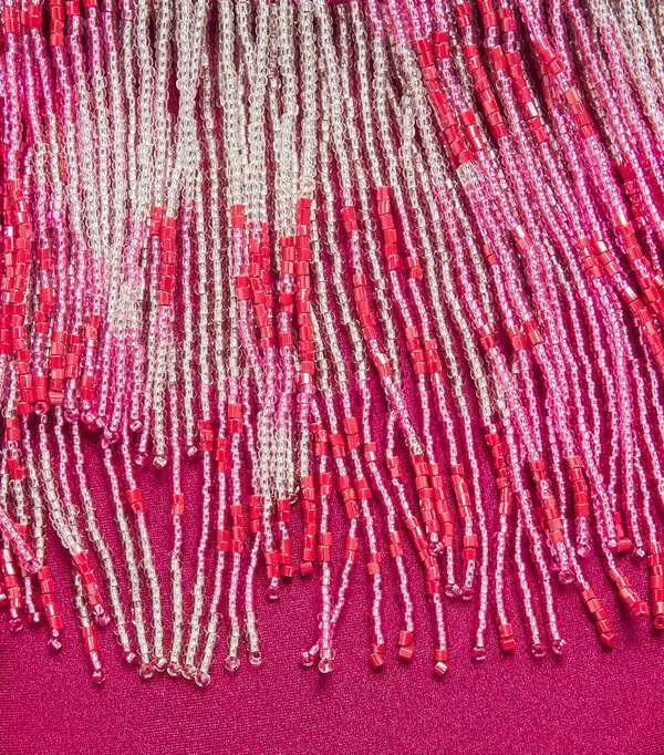 PatBO Beaded Fringe Mini Skirt