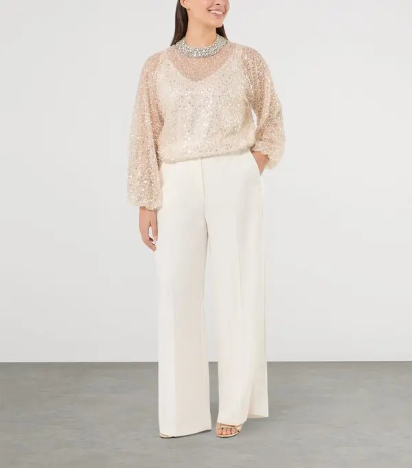Marina Rinaldi Wide-leg Tailored Trousers