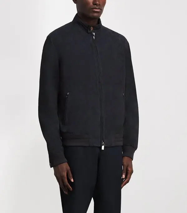 Pal Zileri Suede Bomber Jacket