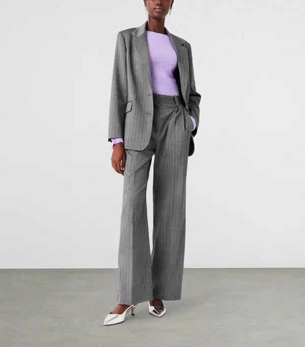 Maje Striped Rhinestone-embellished Blazer