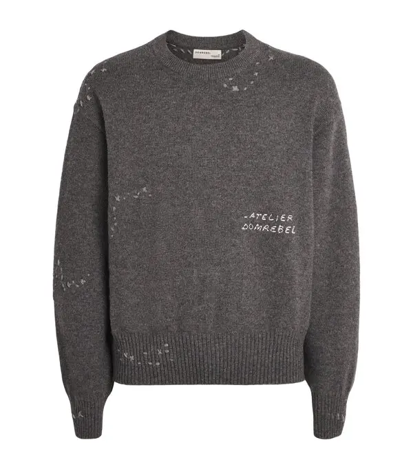 DOMREBEL Embroidered Wool-blend Sweater