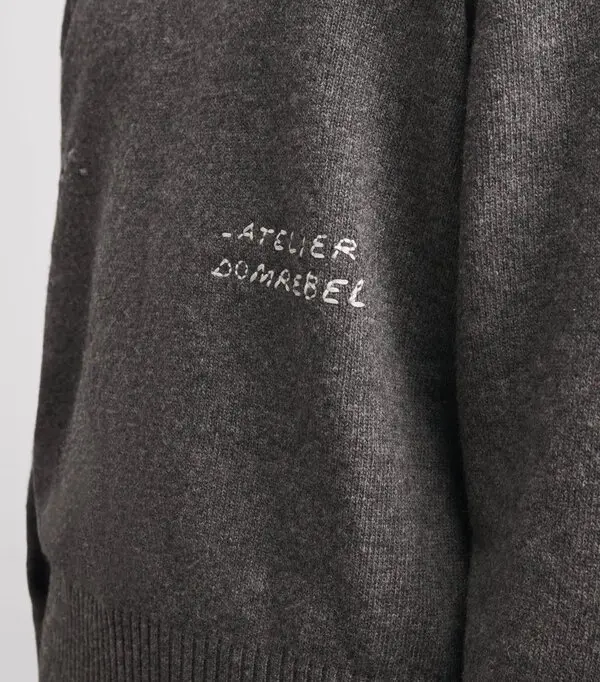 DOMREBEL Embroidered Wool-blend Sweater