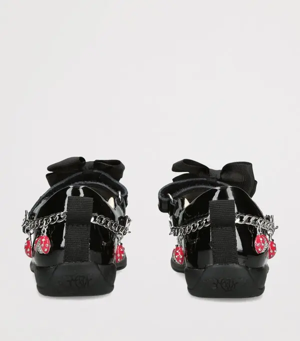 LELLI KELLY Patent Leather Mary Jane Shoes With Ladybird Embellishment
