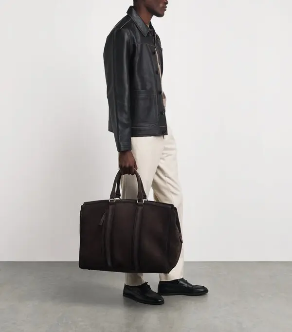 Officine Creative Suede Quentin Duffle Bag