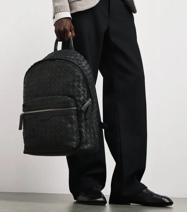 Officine Creative Leather Woven Armor Backpack