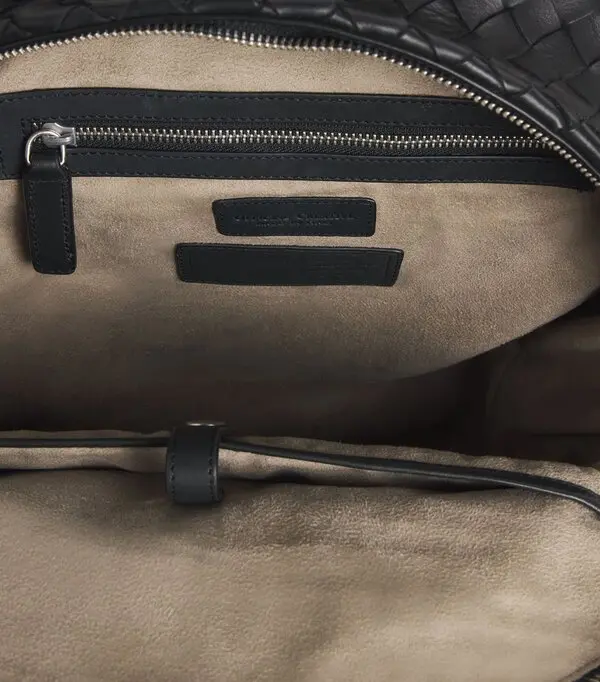 Officine Creative Leather Woven Armor Backpack
