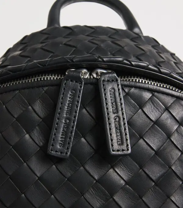 Officine Creative Leather Woven Armor Backpack