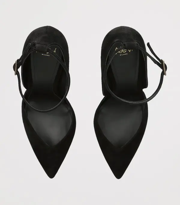 ALEVI MILANO Suede Camilla Heeled Pumps 110