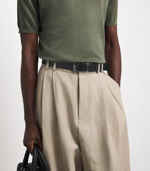 Officine Creative Leather Woven Reversible Belt