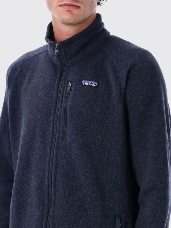 Patagonia Recycled Polyester Full-zip Fleece Jacket With High Neck - Navy