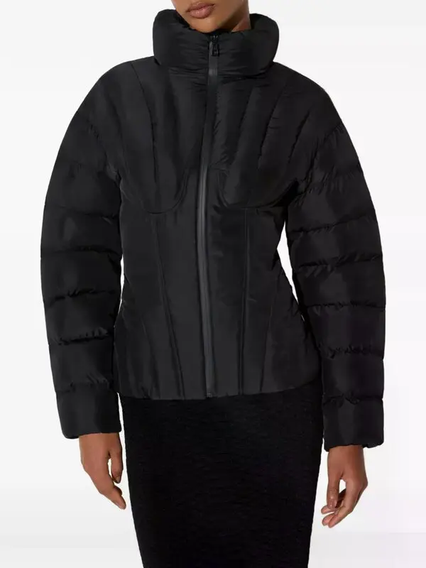Elisabetta Franchi Down Jacket In Voile Fabric