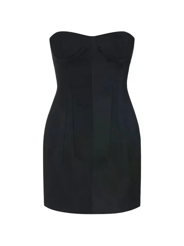Elisabetta Franchi Cool Wool Mini Dress - Black