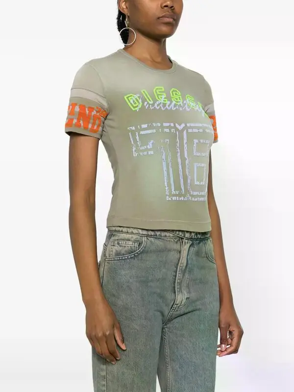 DIESEL® T-uncusl Flocked-logo T-shirt