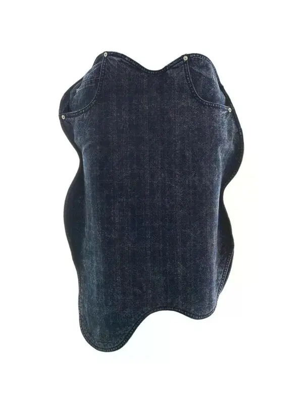 PUSHBUTTON Acid-wash Asymmetric Skirt